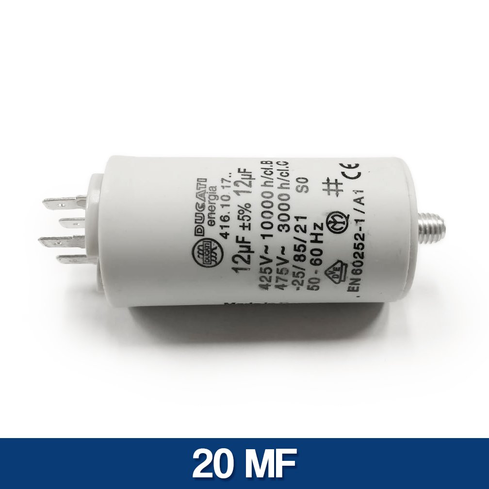 CONDENSATORE MOTORE ELETTRICO ELETTROPOMPA DA 1 A 80 MF MICROFARAD 450 ...