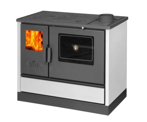 STUFA CUCINA A LEGNA CON FORNO K-LINE SOCIAL KW 7.9 BIANCA (38357)